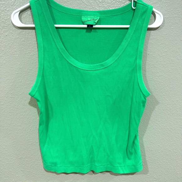 Universal Thread | Tops | Bright Green Ribbed Tank | Poshmark